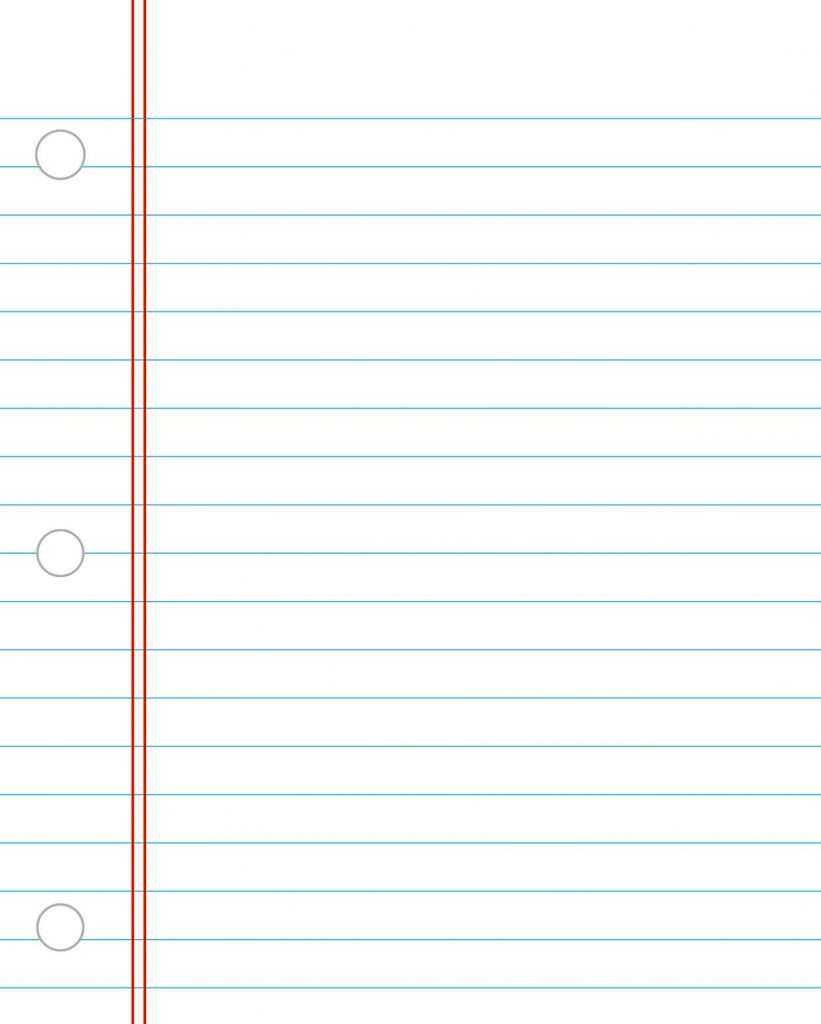 Printable Notebook Paper College Wide Ruled