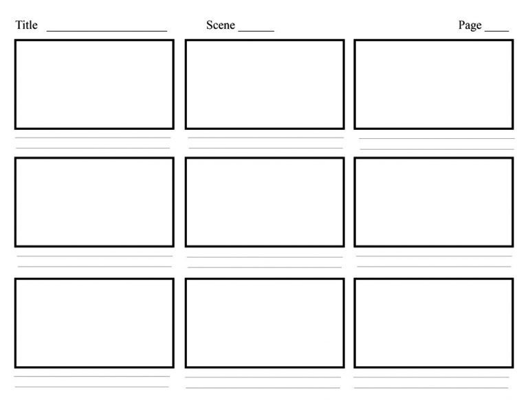 Professional Storyboard Template Printable Digitally Credible Calendars Professional 