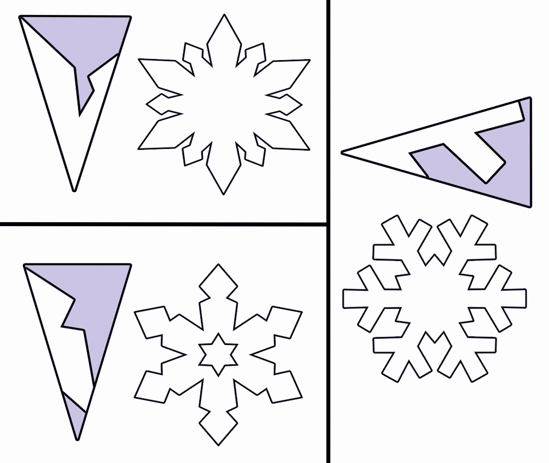 Easy Paper Snowflake Template Printable