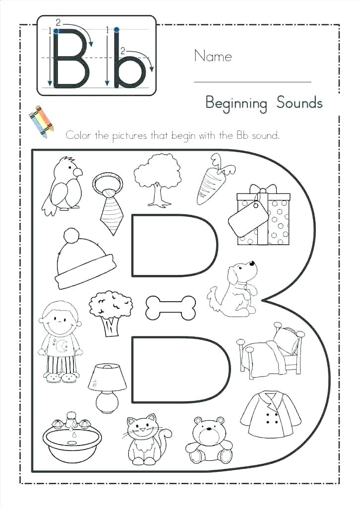 Printable Letter B Worksheets For Kindergarten Preschoolers