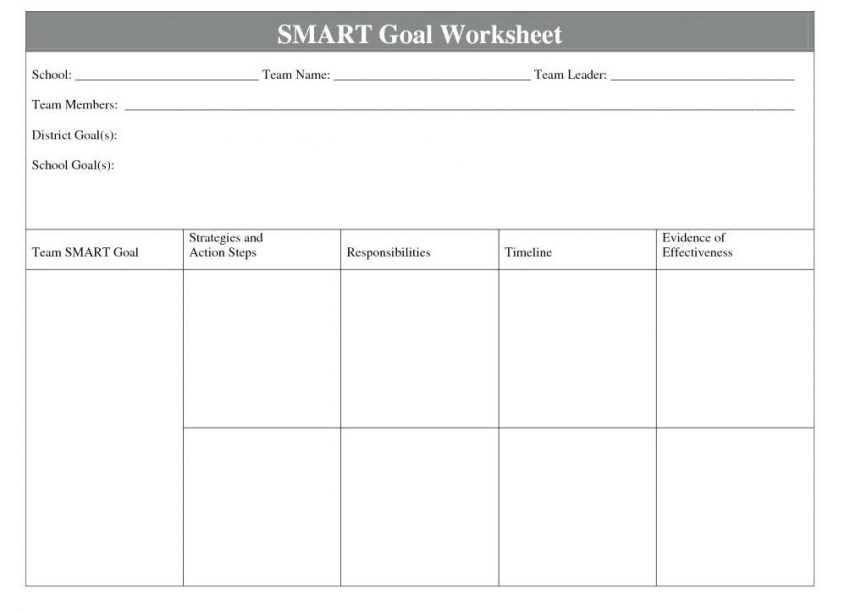 Smart Goals Template Worksheet - Digitally Credible Calendars Smart ...